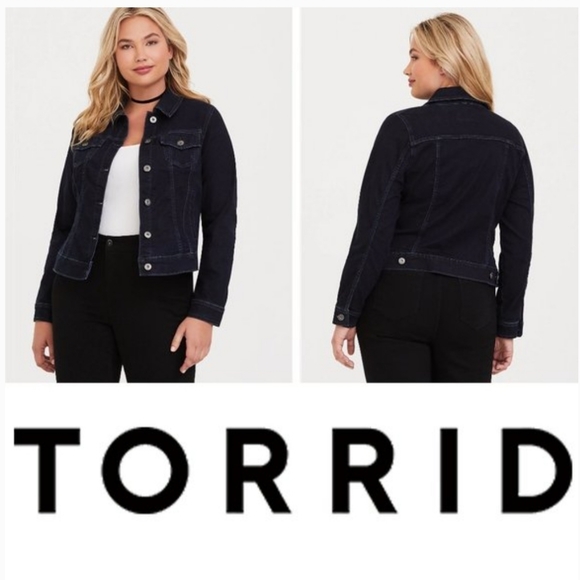 torrid | Jackets & Coats | New Torrid Dark Wash Denim Jean Trucker ...